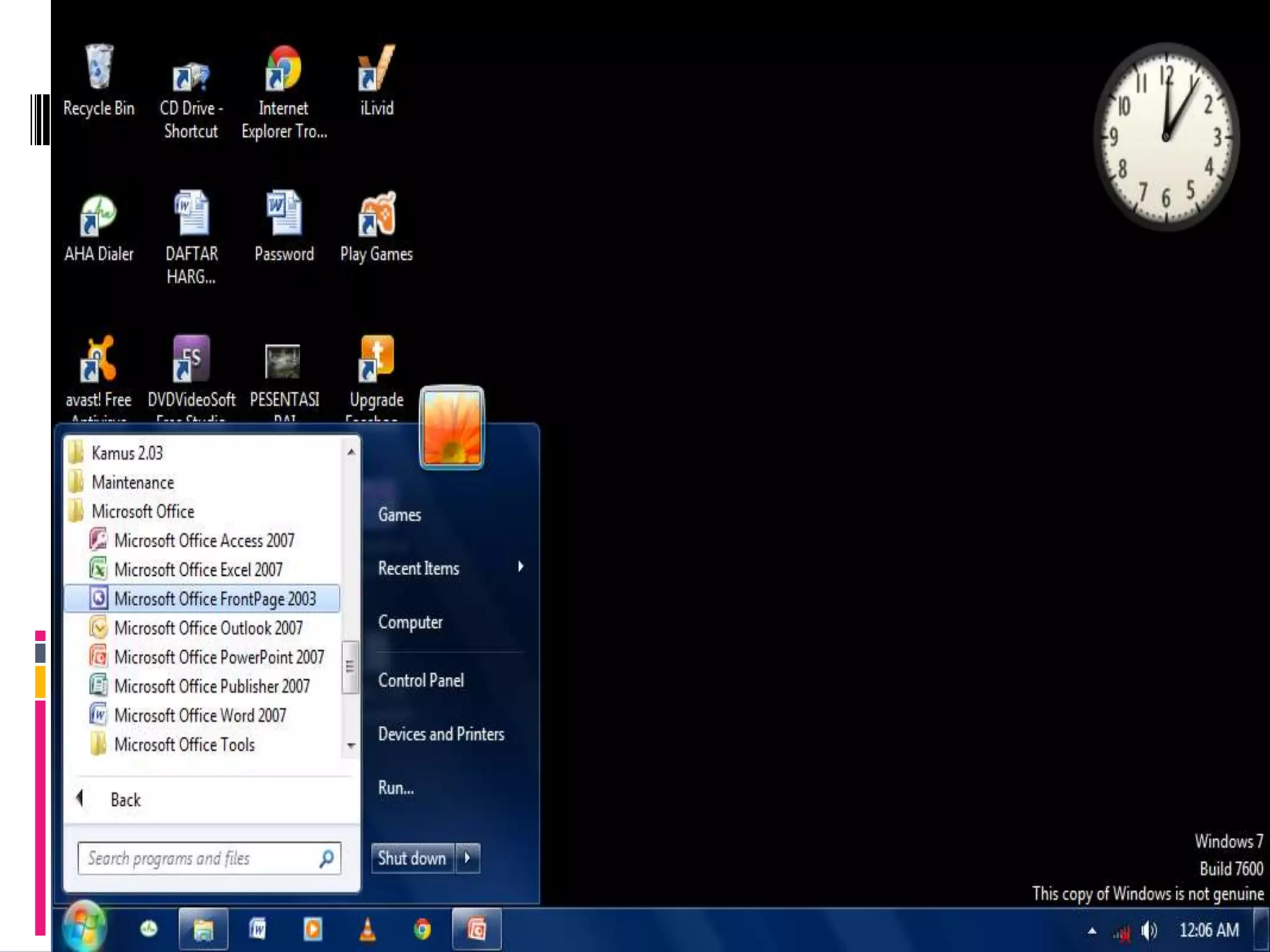 Proyek 2 web html menggunakan microsoft front page | PPTX