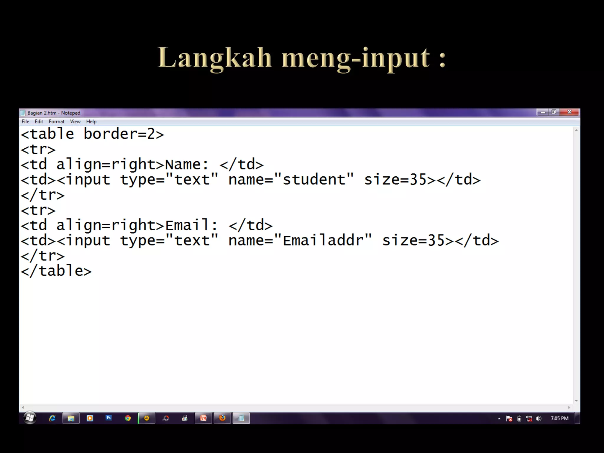 Proyek 5 formulir pembelian buku web html | PPT