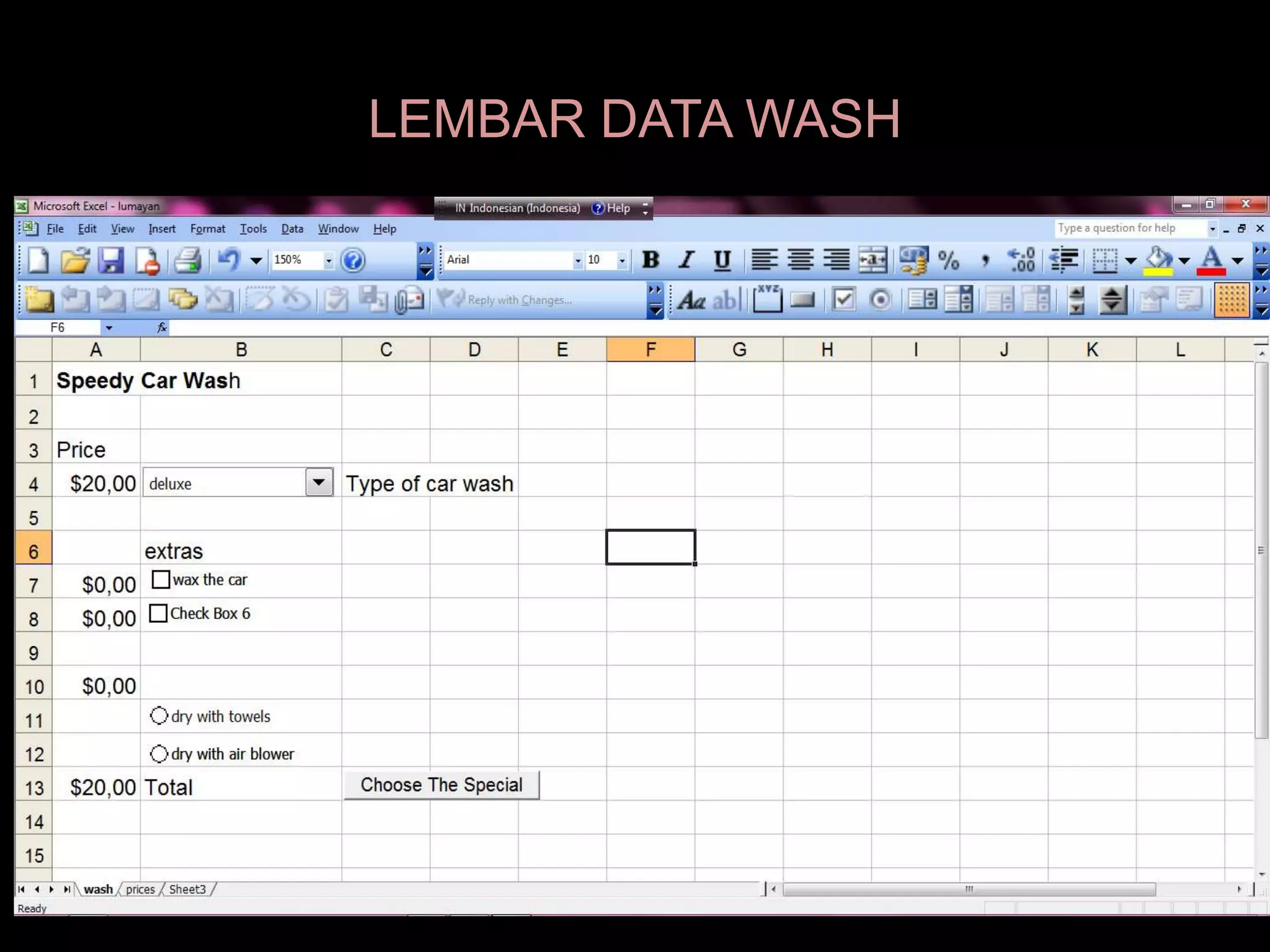 Proyek 7 spreadsheet dengan penyimpan data contoh minivan | PPT