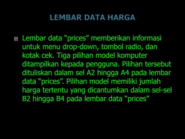 Proyek 8 spreadsheet dengan penyimpan data contoh college computing | PPTX