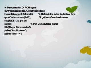 PCM (Pulse Code Modulation) | PPTX