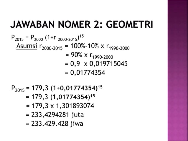 proyeksi-penduduk berdasarkan hasil sensus penduduk | PPT