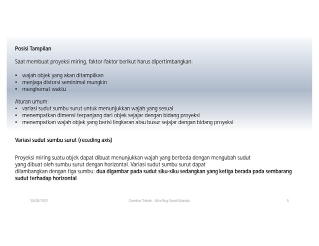 Proyeksi 3D - Oblique | PDF