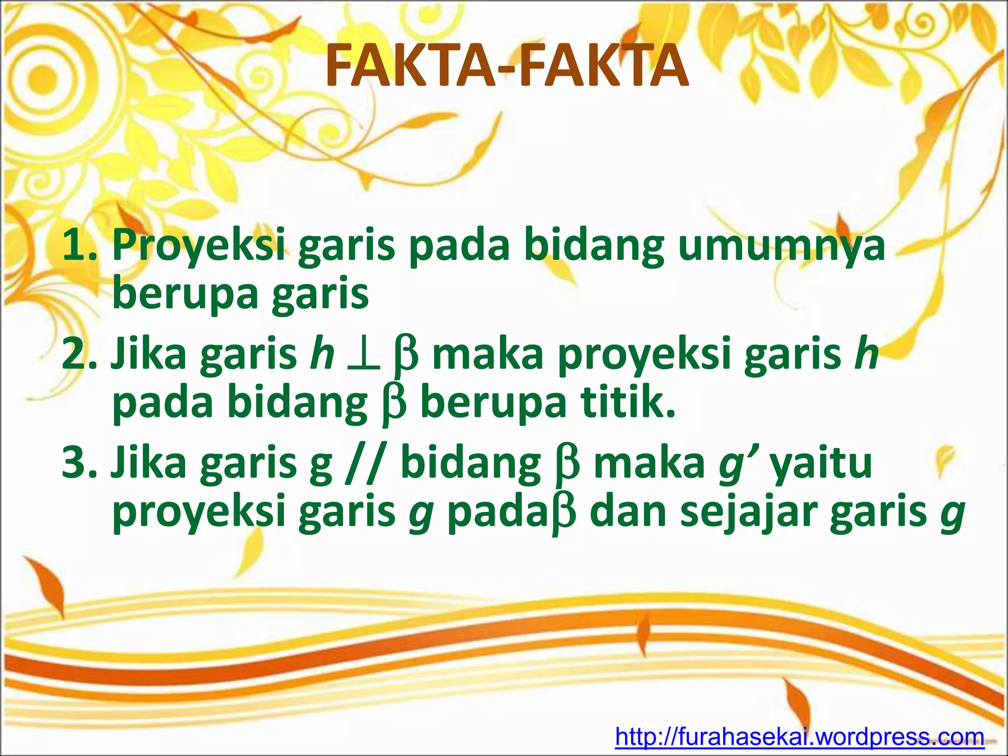 Geometri Dimensi Tiga ~ Proyeksi | PPT