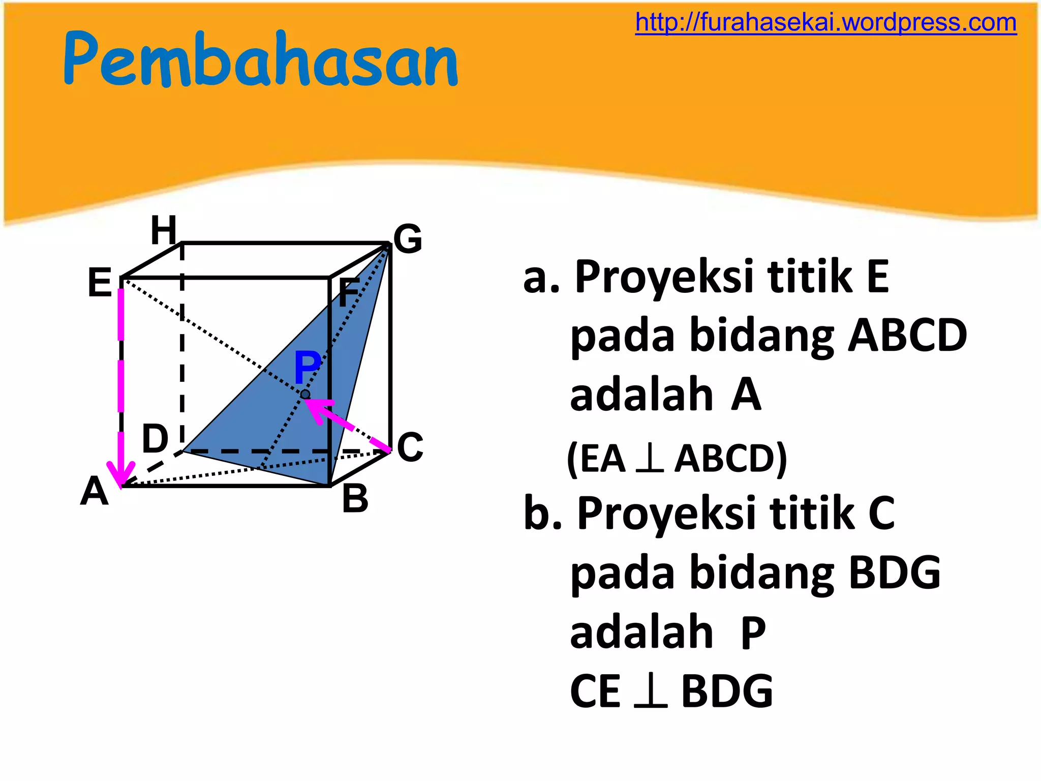Geometri Dimensi Tiga ~ Proyeksi | PPT
