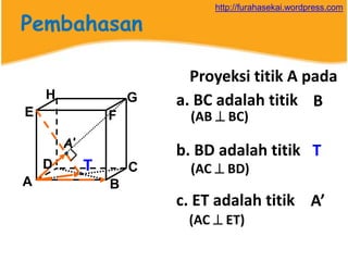 Geometri Dimensi Tiga ~ Proyeksi | PPT