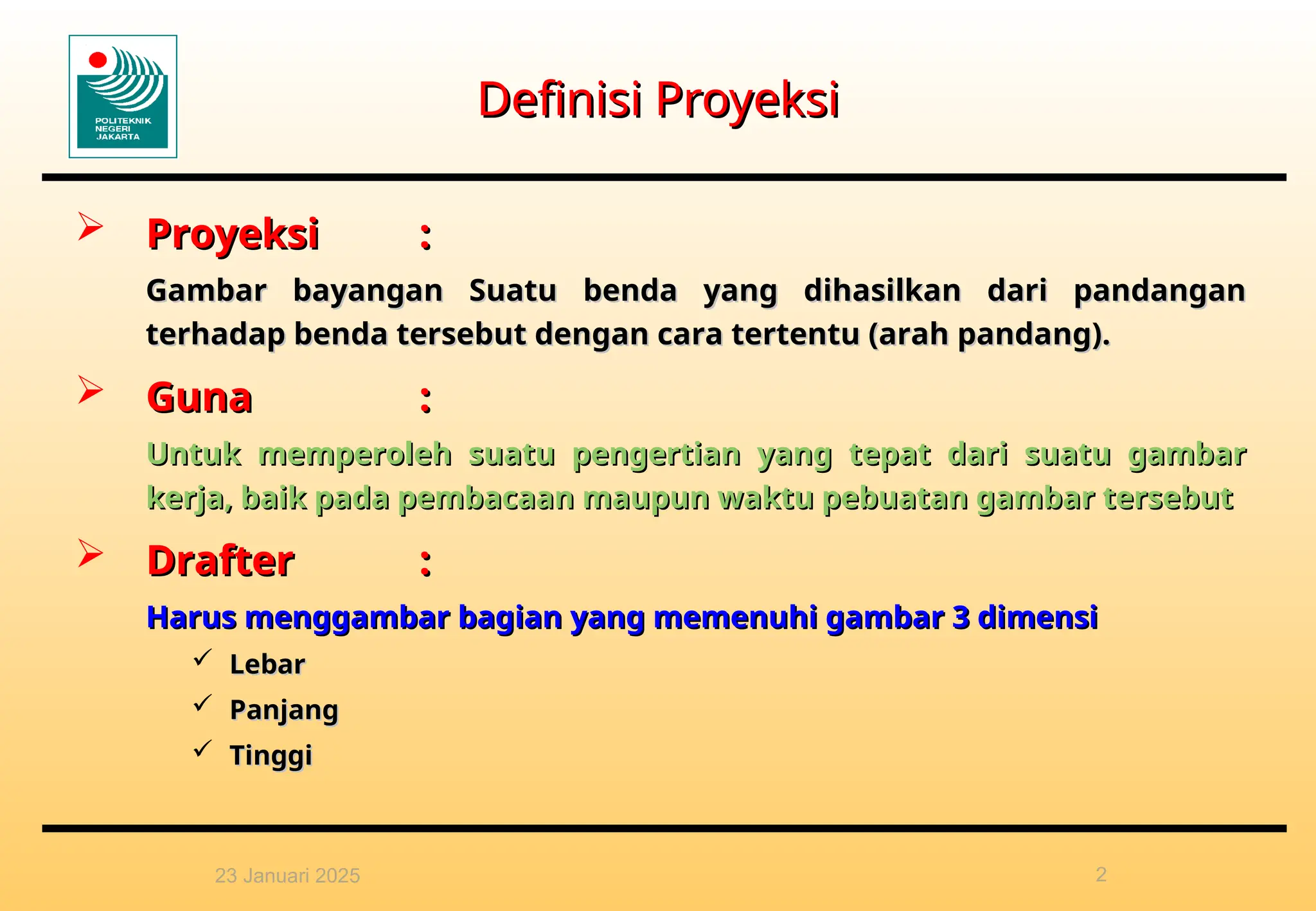 Proyeksi Orthogonal gambar dasar TKR.ppt