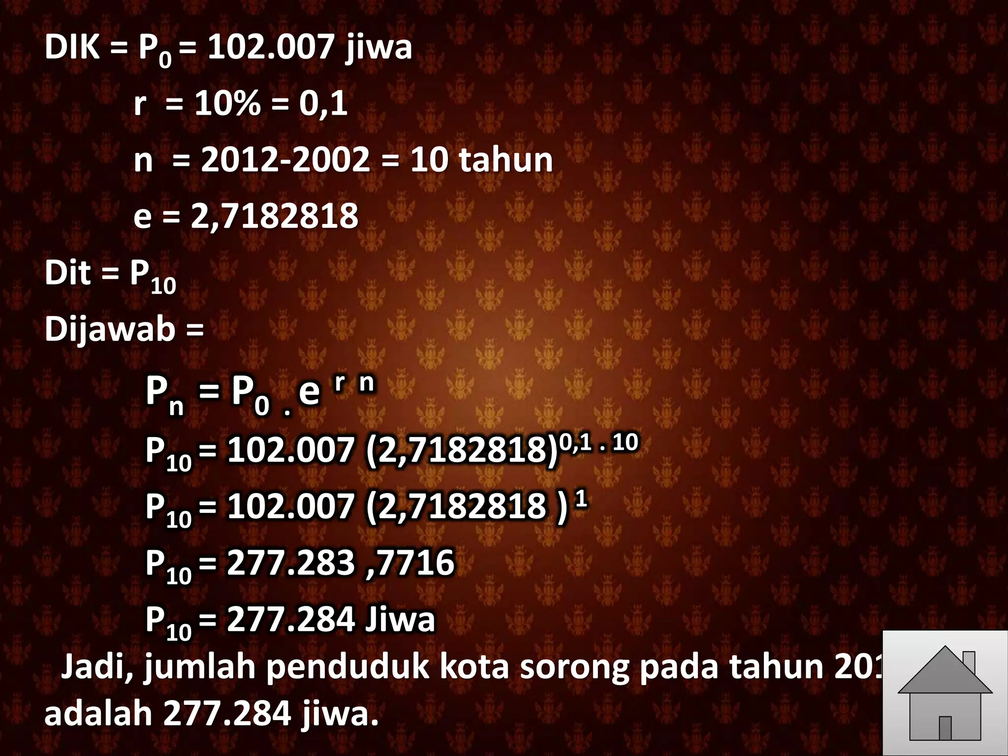 GEOGRAFI - Menghitung Proyeksi Penduduk | PPTX