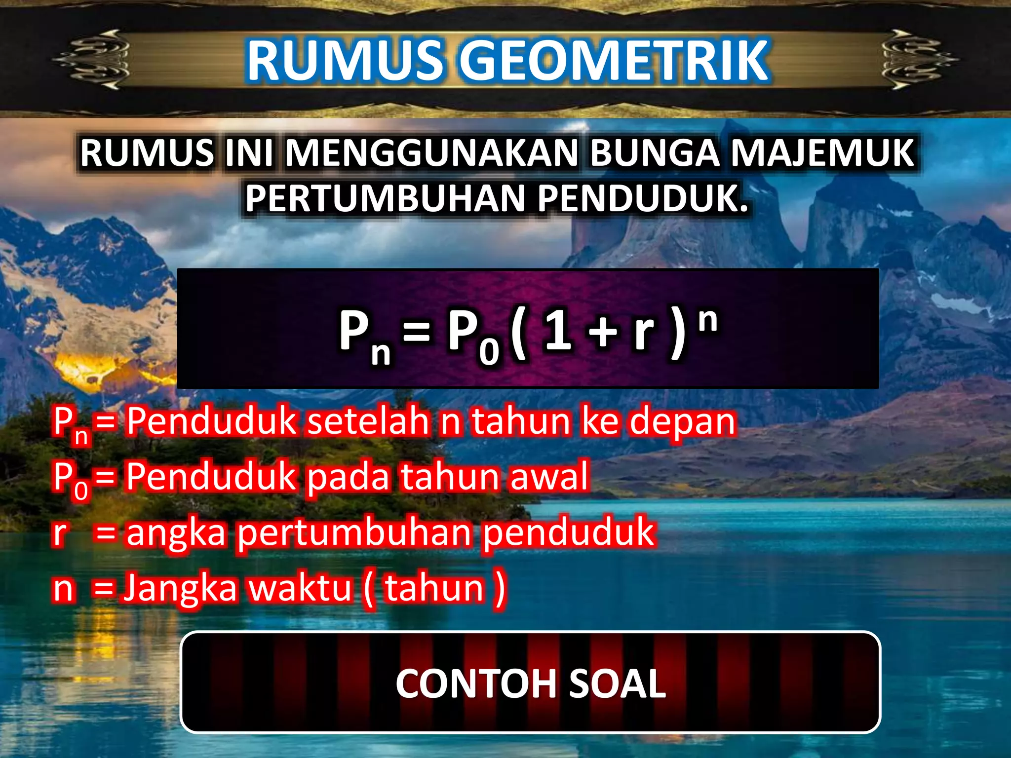 GEOGRAFI - Menghitung Proyeksi Penduduk | PPTX