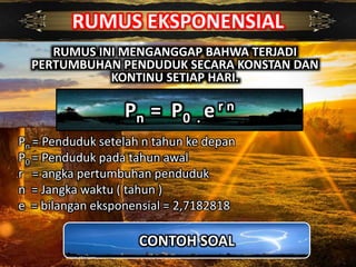 GEOGRAFI - Menghitung Proyeksi Penduduk | PPTX