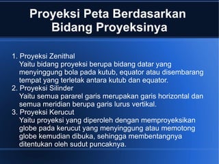 PROYEKSI PETA | PPT