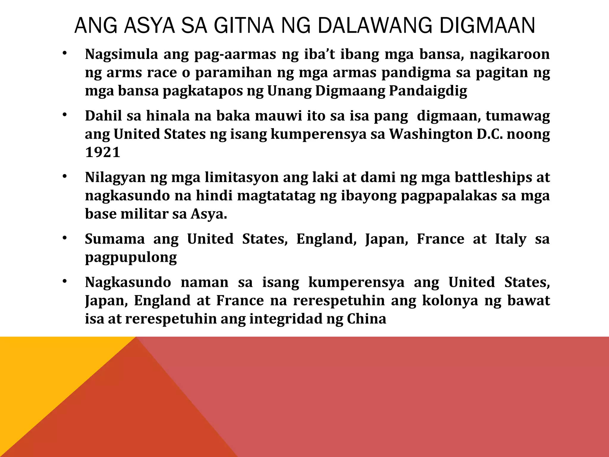Asya at ang Ikalawang Digmaang Pandaigdig | PPT