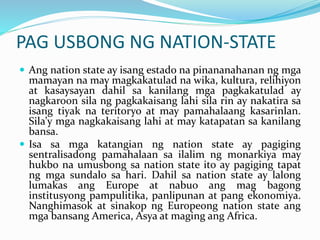 Proyekto sa araling panlipunan 9 | PPTX