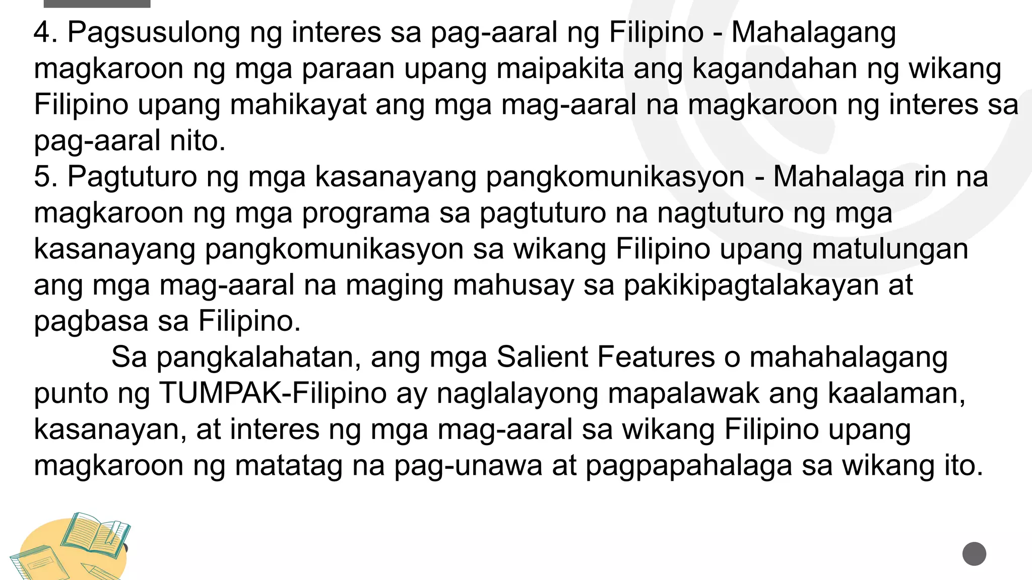 Proyekto TUMPAK - Filipino FINAL.ppt