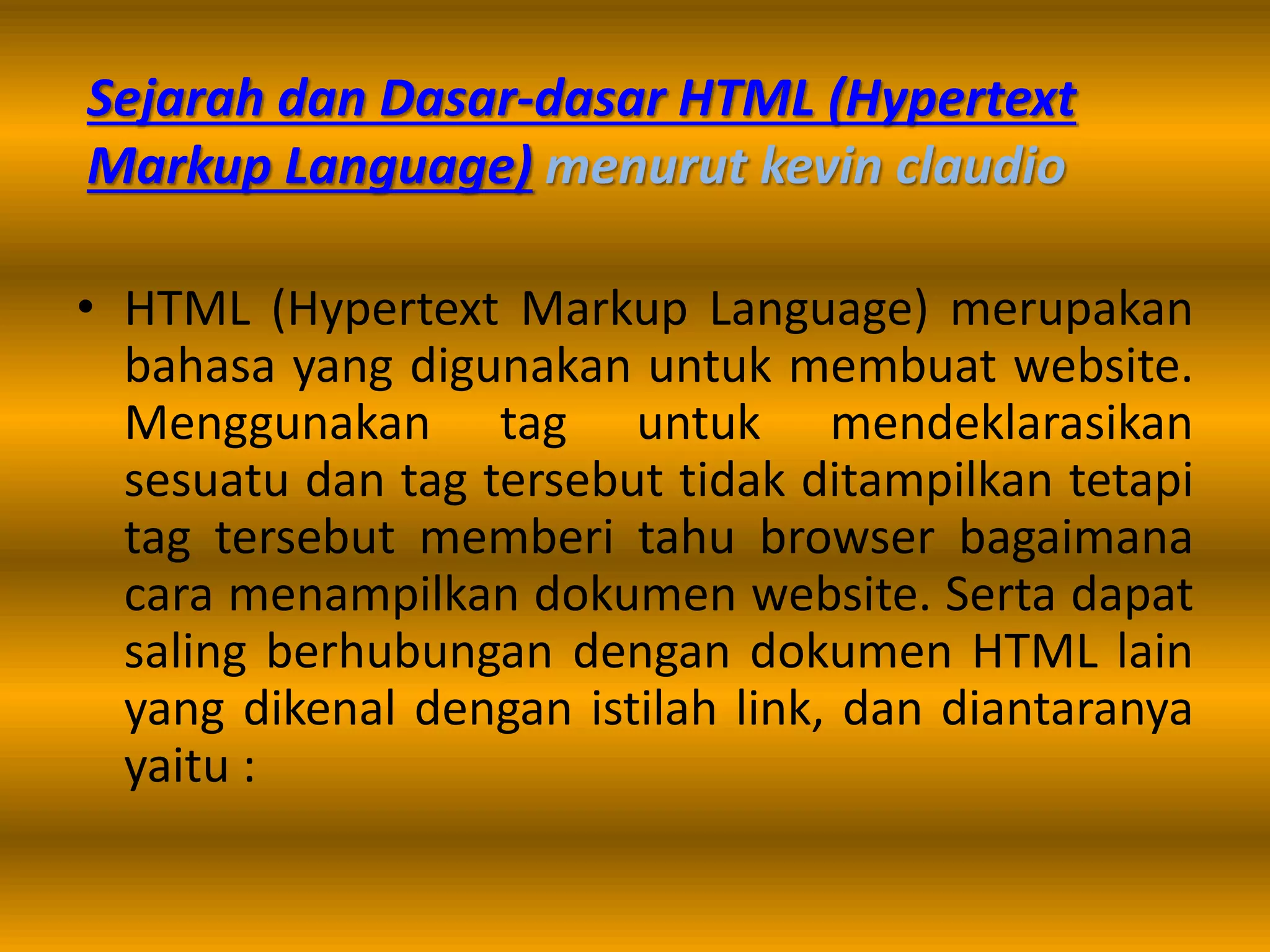 Proyek web html menggunakan notepad | PPTX