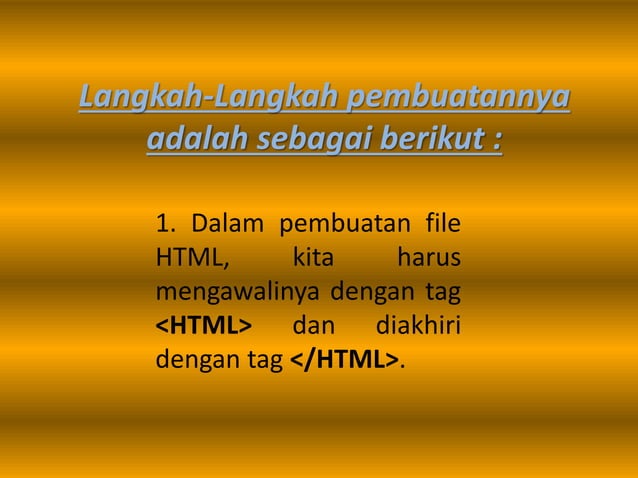 Proyek web html menggunakan notepad | PPTX