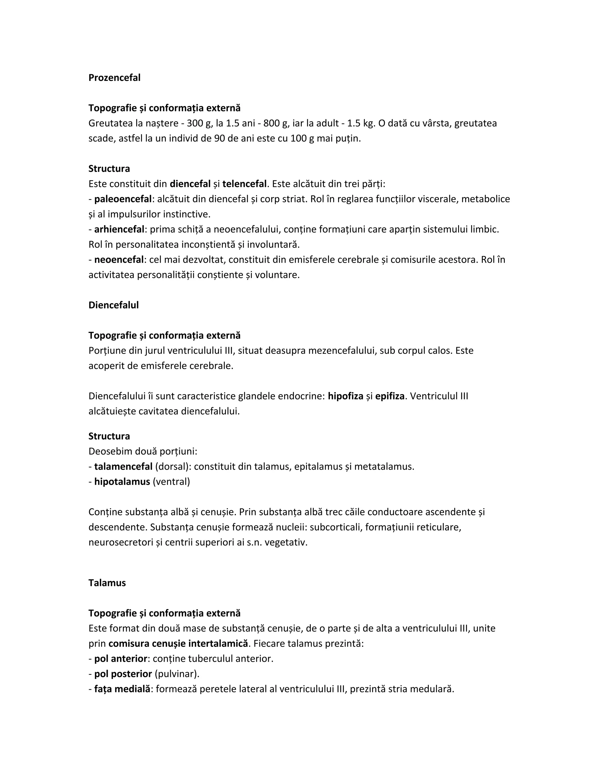 Anatomie: structurile creierului | RTF