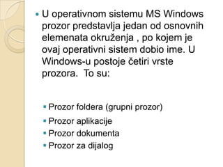 Prozori (Windows) | PPTX
