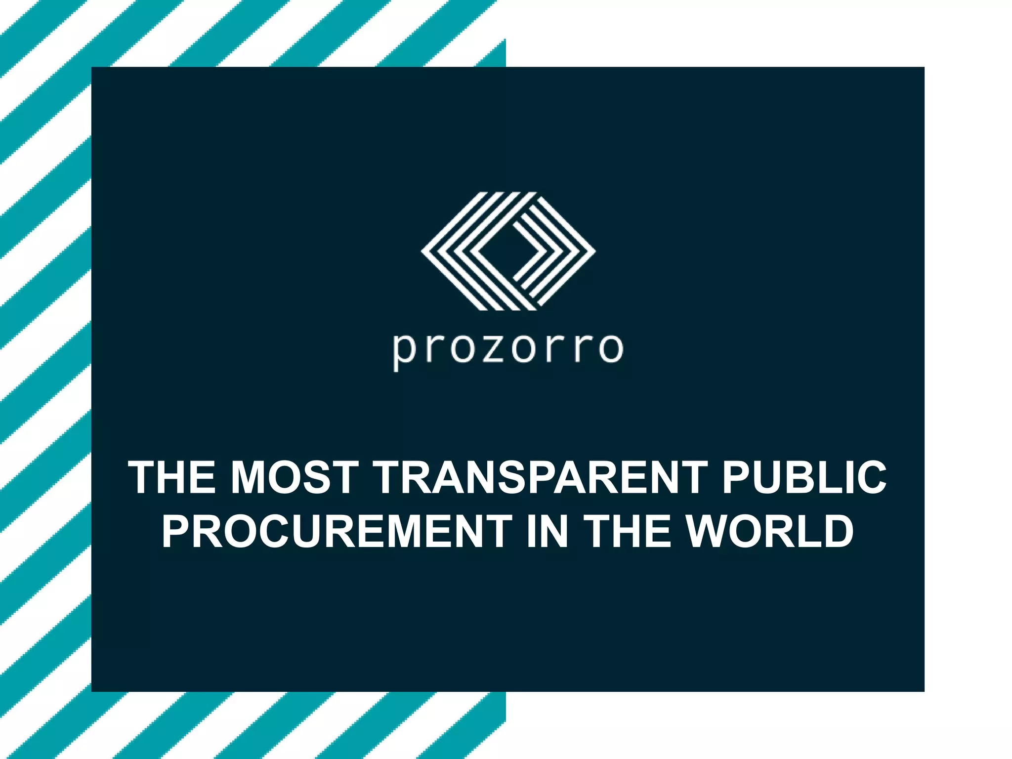 Prozorro – the most transparent public procurement | PPT