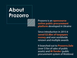 Prozorro – the most transparent public procurement | PPT