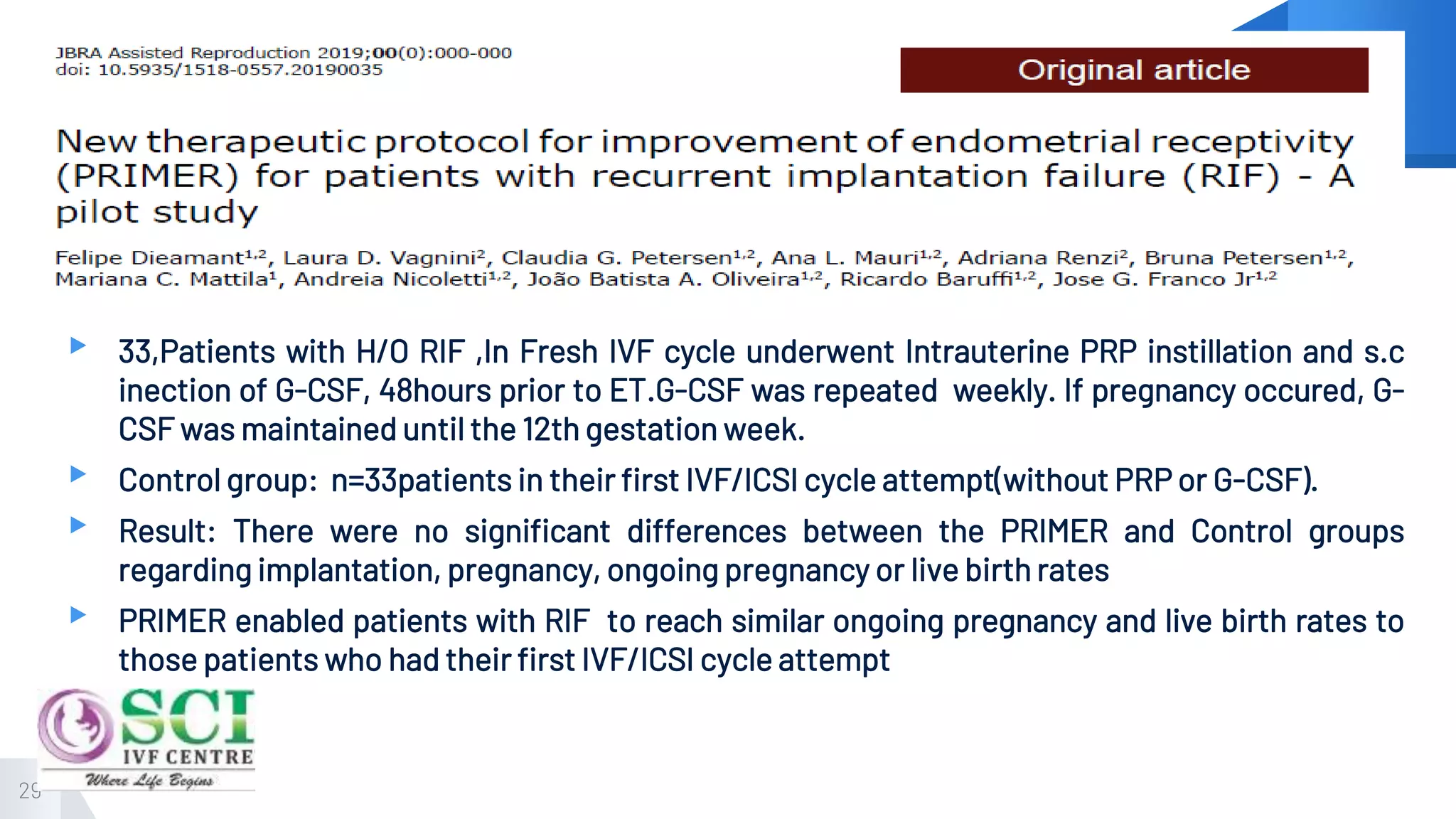 PRP Platelet Rich Plasma in Infertility IVF Recurrent Implantation ...