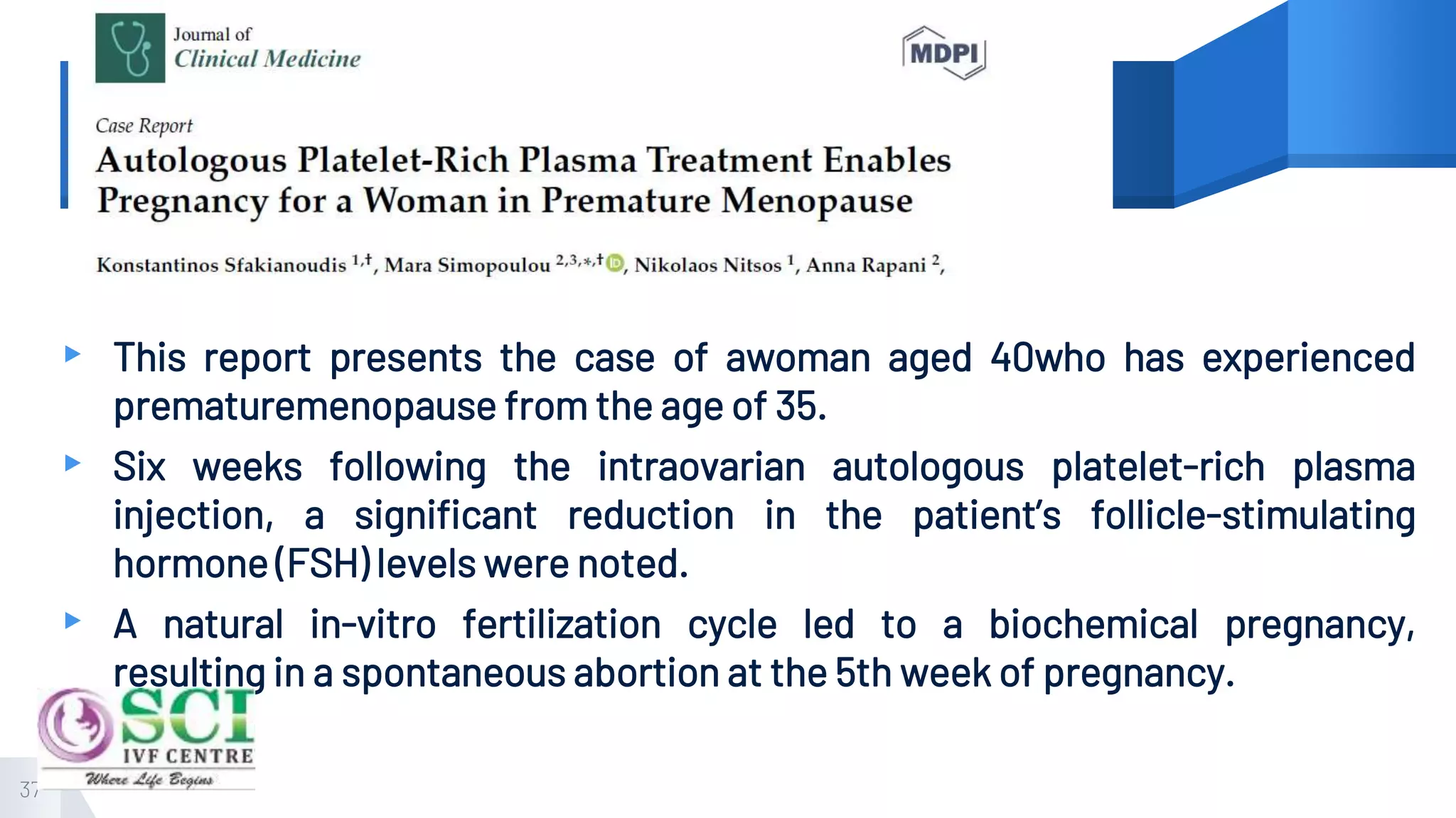 PRP Platelet Rich Plasma in Infertility IVF Recurrent Implantation ...
