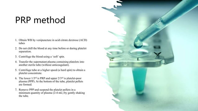 Therapeutic application of PRP in Regenerative medicine | PPTX | Blood ...