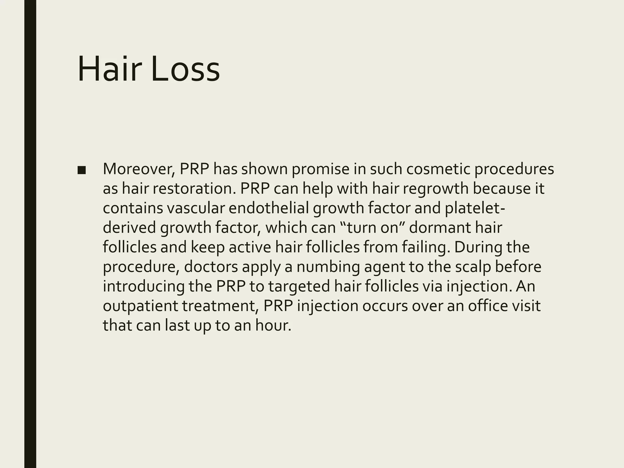 PRP and Hair Loss | PPTX