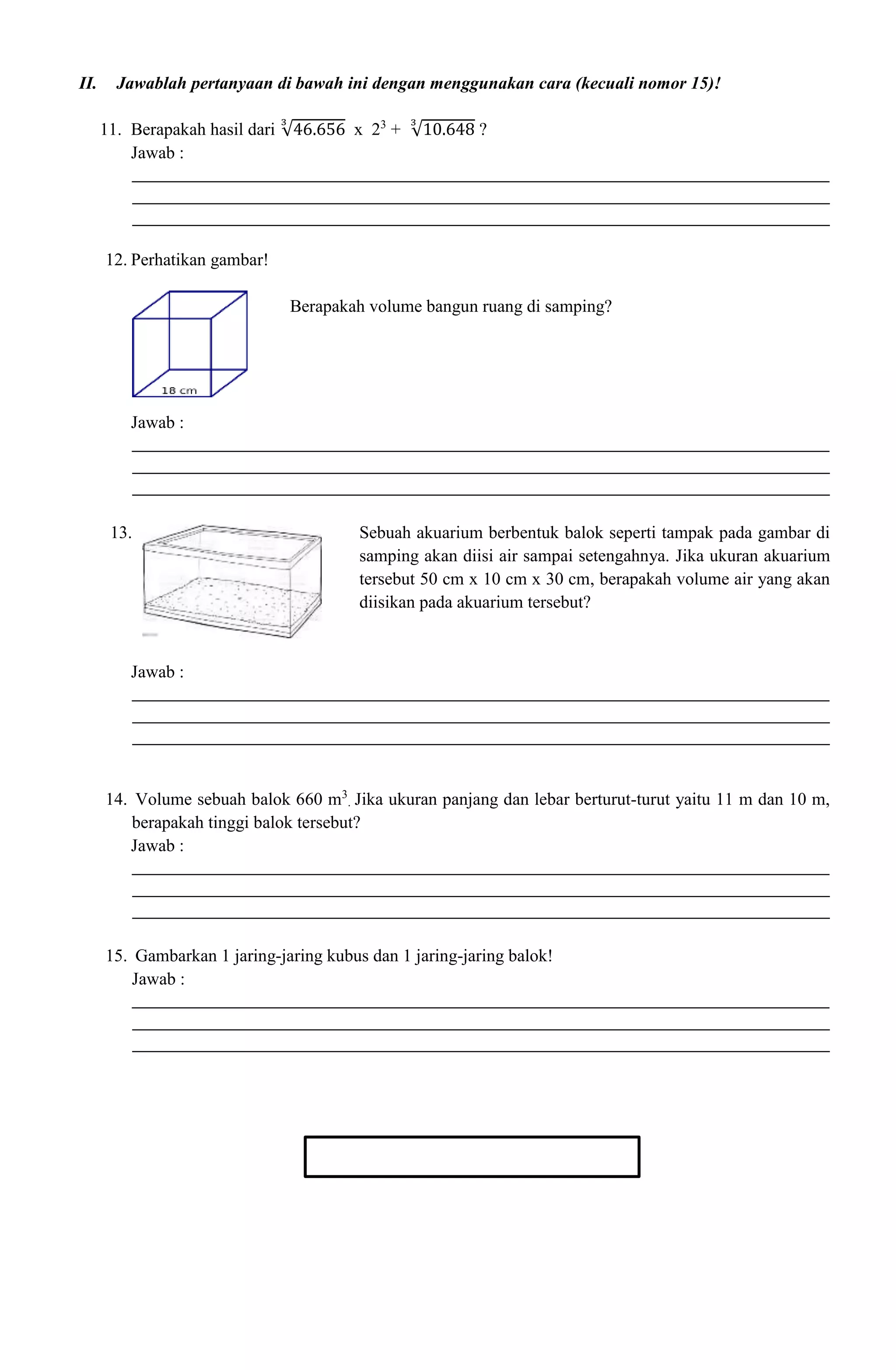 PR Pangkat 3, Volume dan jaring-jaring kubus balok.docx