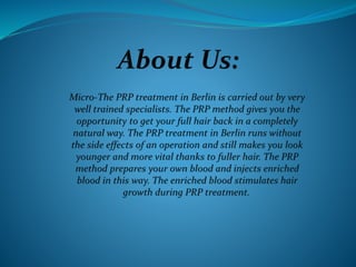 Prp behandlung berlin | PPT