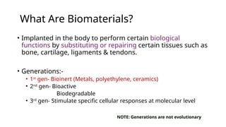 PRP & Bioinert materials in orthopaedics .pptx | Blood Disorders ...