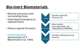 PRP & Bioinert materials in orthopaedics .pptx | Blood Disorders ...