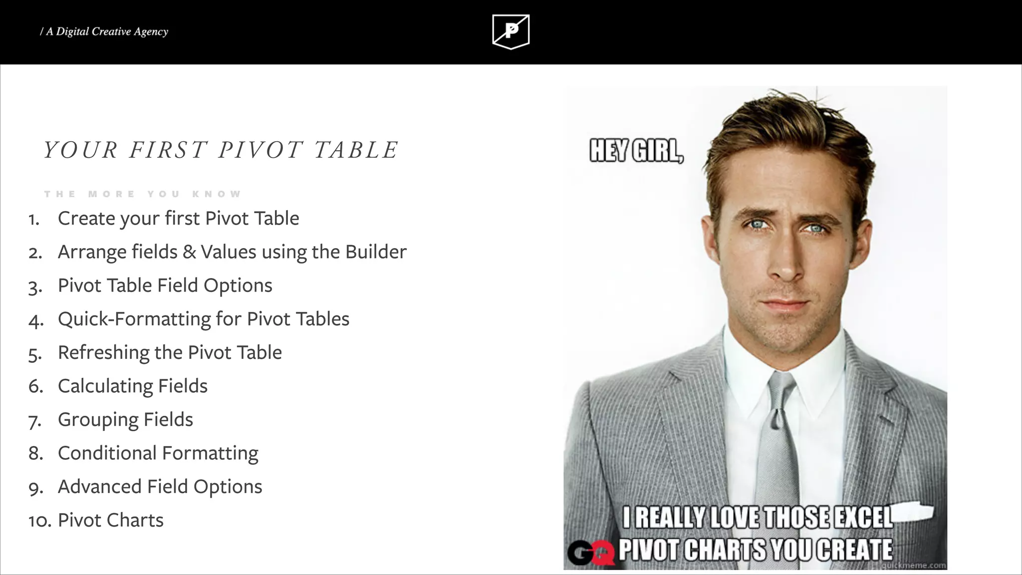 Excel Crash Course: Pivot Tables | PDF