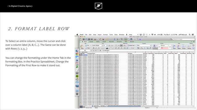 Excel Crash Course: Pivot Tables | PDF | Computing | Technology & Computing