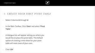 Excel Crash Course: Pivot Tables | PDF