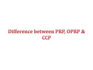 Prp,oprp & ccp | PPTX