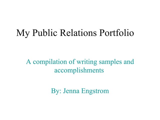 PR Portfolio | PPT