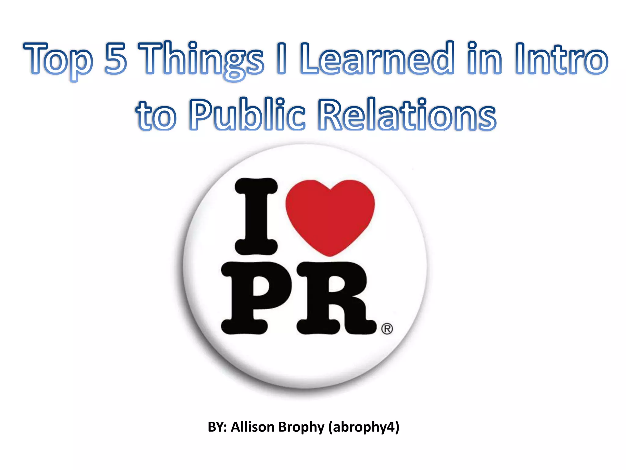 PR powerpoint | PPTX
