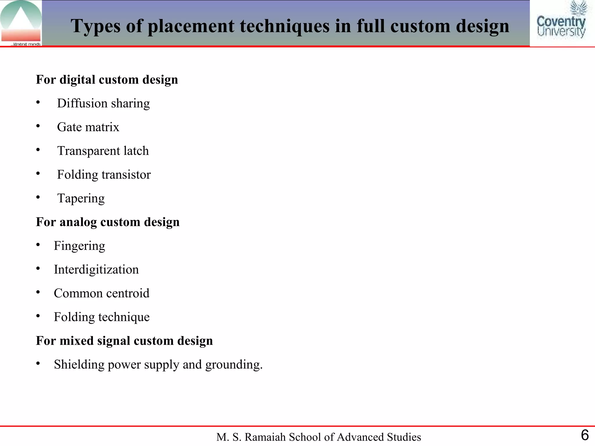 Placement And Routing In Full Custom Physical Design Ppt