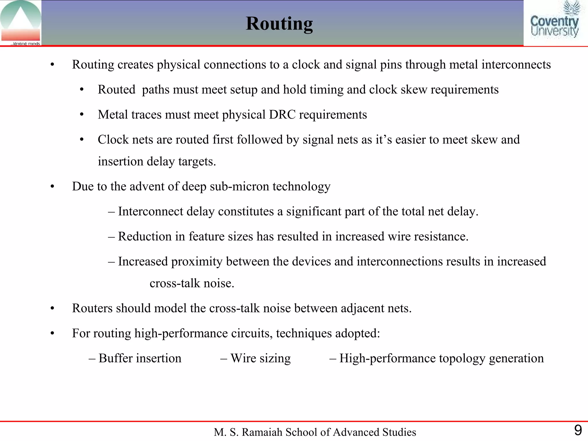 Placement and routing in full custom physical design | PPT
