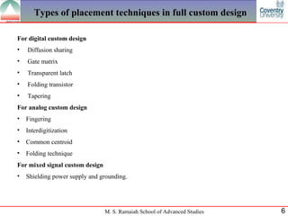 Placement and routing in full custom physical design | PPT