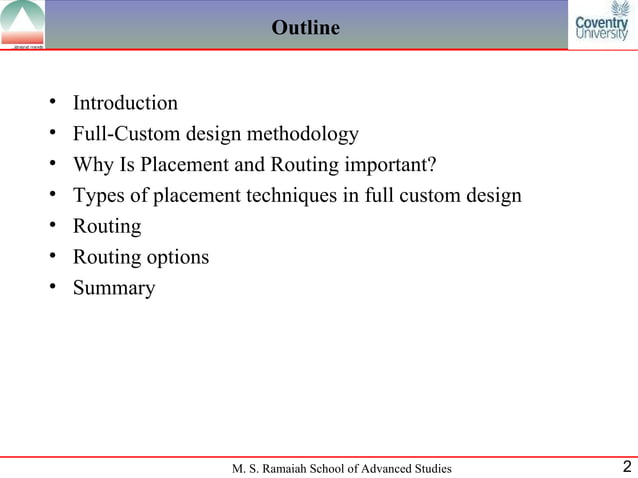 Placement and routing in full custom physical design | PPT