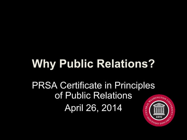 Why Public Relations? | PPT