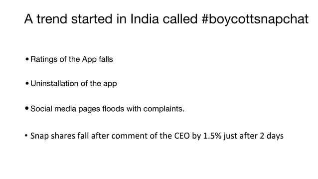 PR DAMAGE CONTROL- Snapchat's Poor India Controversy | PPT