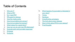 PR Primer for Startups | PPT