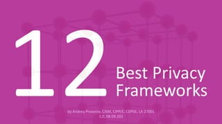 12 Best Privacy Frameworks | PDF