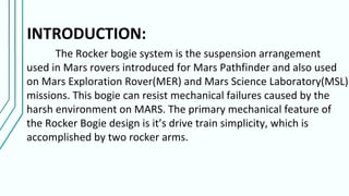 Rocker bogie mechanism (design and fabrication) | PPT