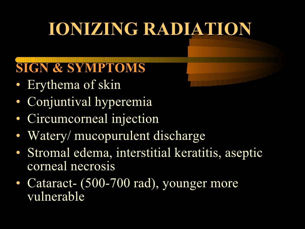 Radiation Injuries To Eye