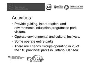 Fundamentals of tourism: NGOs in protected areas, Paul F J Eagles | PPT