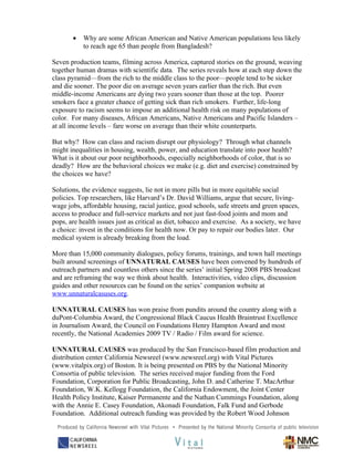 UNNATURAL CAUSES: IS INEQUALITY MAKING US SICK? | DOC